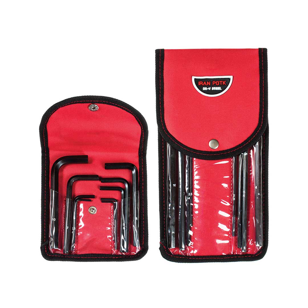 مجموعه آچارهای آلن با کیف برزنتی - ایران پتک | تولیدکننده ابزارآلات صنعتی